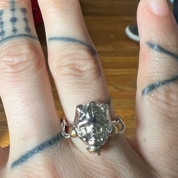 Dolls Kill | Jewelry | Creepy Weird Alien Head Silver Ring New | Poshmark